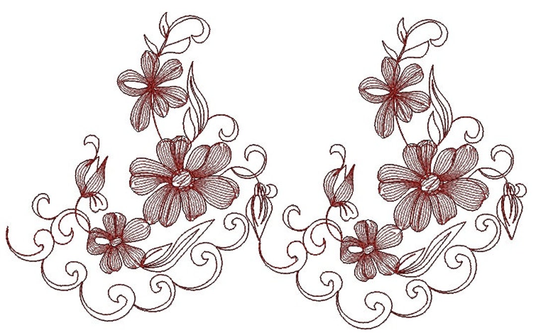 Border Embroidery Pattern , Festoon - Machine Embroidery Designs - Etsy