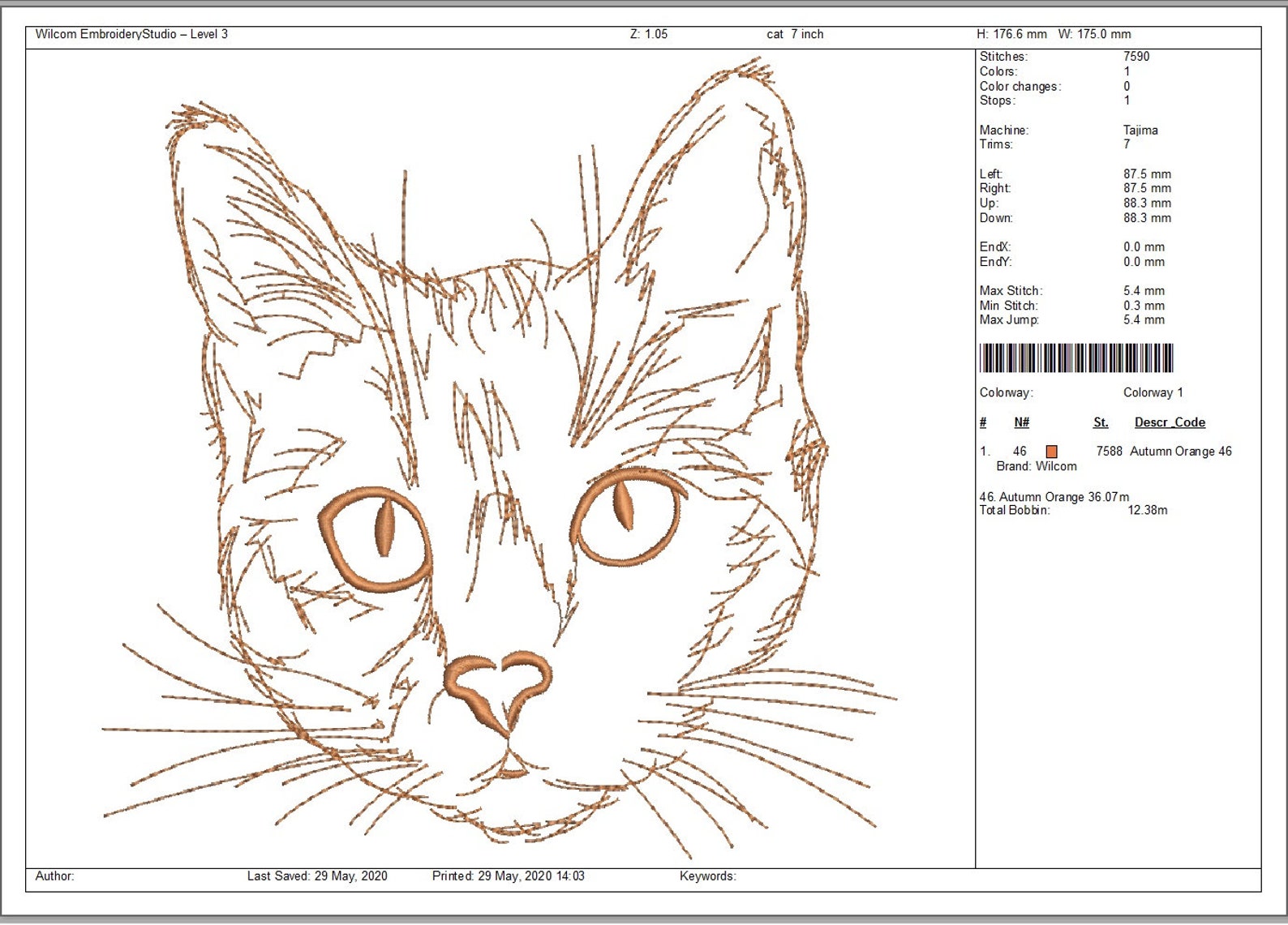 Red Work Cat 4 Sizes Machine Embroidery Designs - Etsy