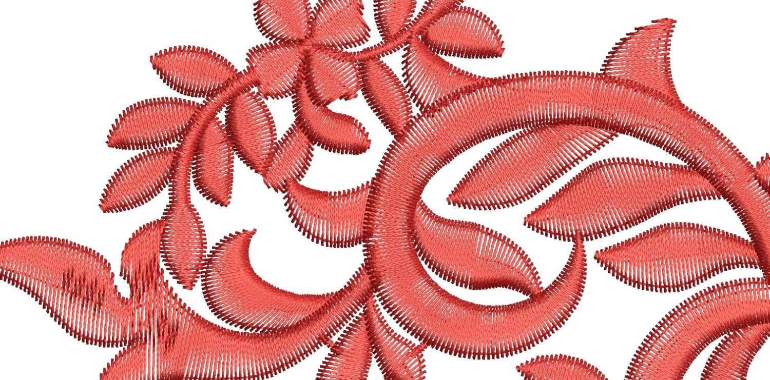 Floral Pattern Machine Embroidery Designs Not Dense Stitches | Etsy