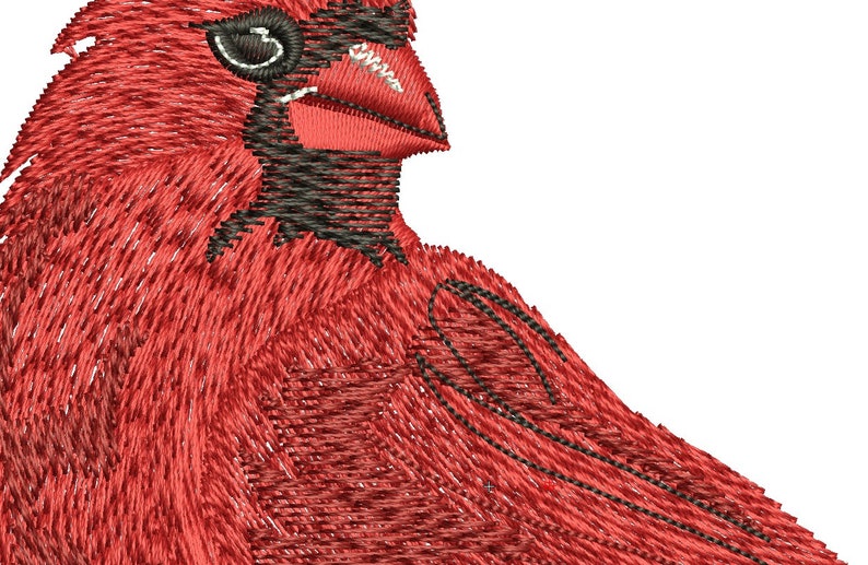 Red Cardinal Bird Machine Embroidery Design - Etsy