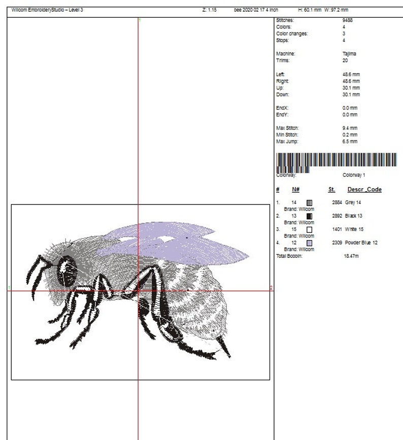 Realistic Big Bee in 2 Big Sizes Machine Embroidery Design - Etsy