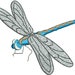 Blu Dragonfly Machine Embroidery Design - Etsy