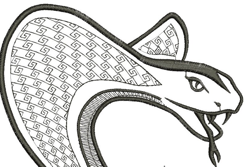 Cobra Machine Embroidery Design - Etsy