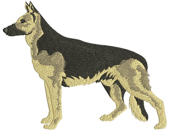 German Shepherd Machine Embroidery Design Instant Download | Etsy
