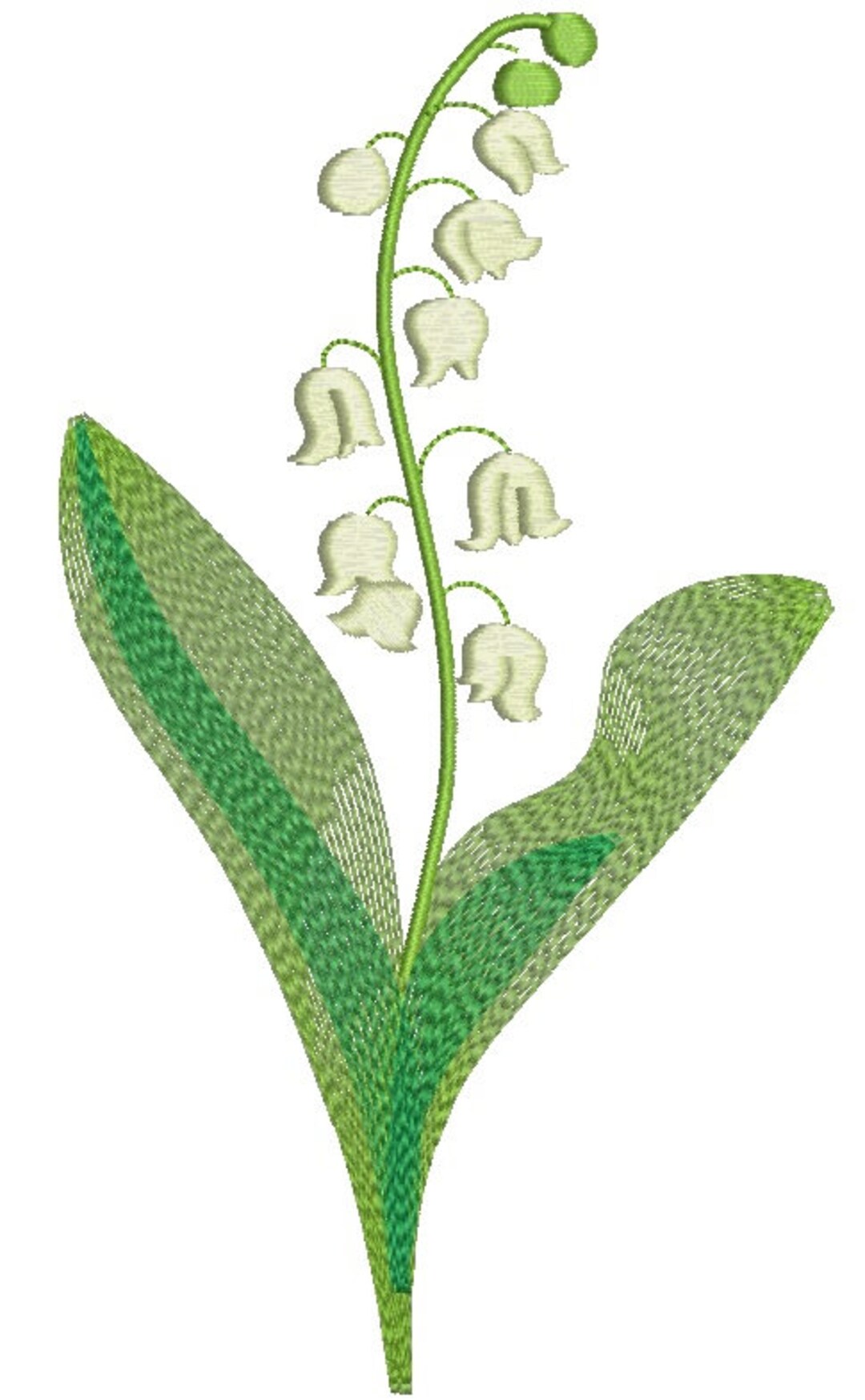 Lily of the Valley, 4sizes, Few Stitches Design Machine Embroidery ...