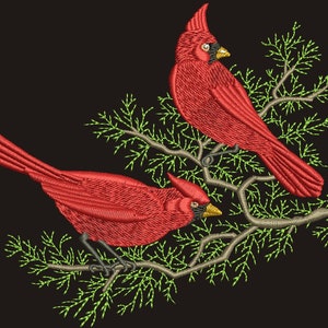 Red Cardinal Bird Machine Embroidery Design - - Etsy