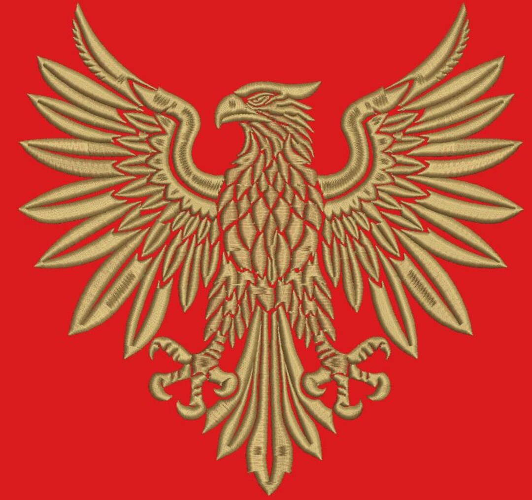 Golden Heraldic Eagle Roman Legion Embroidery Design, Instant Download ...