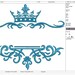 Open Space for a Name, Crown and Pattern Machine Embroidery Design ...