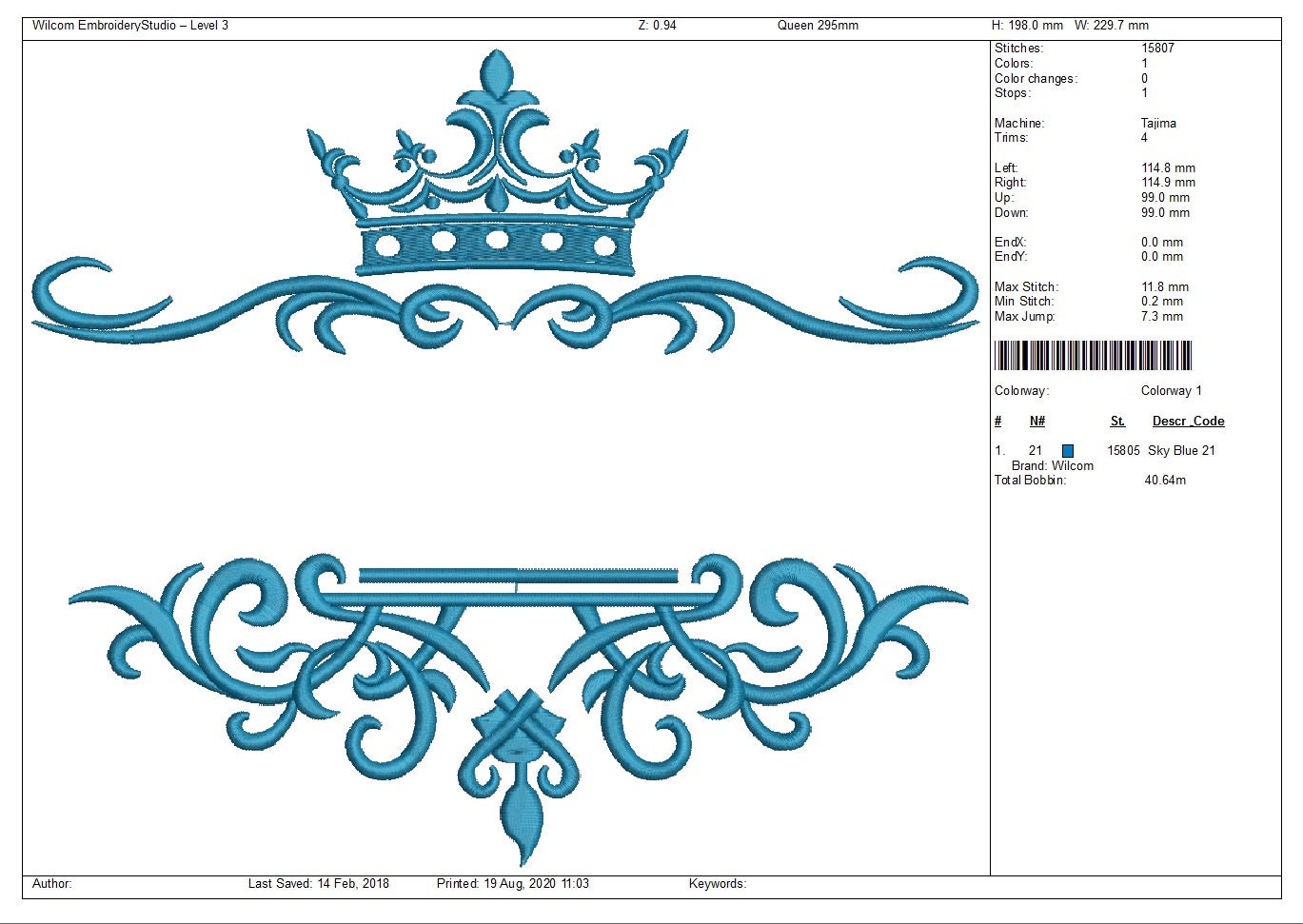Open Space for a Name Crown and Pattern Machine Embroidery - Etsy