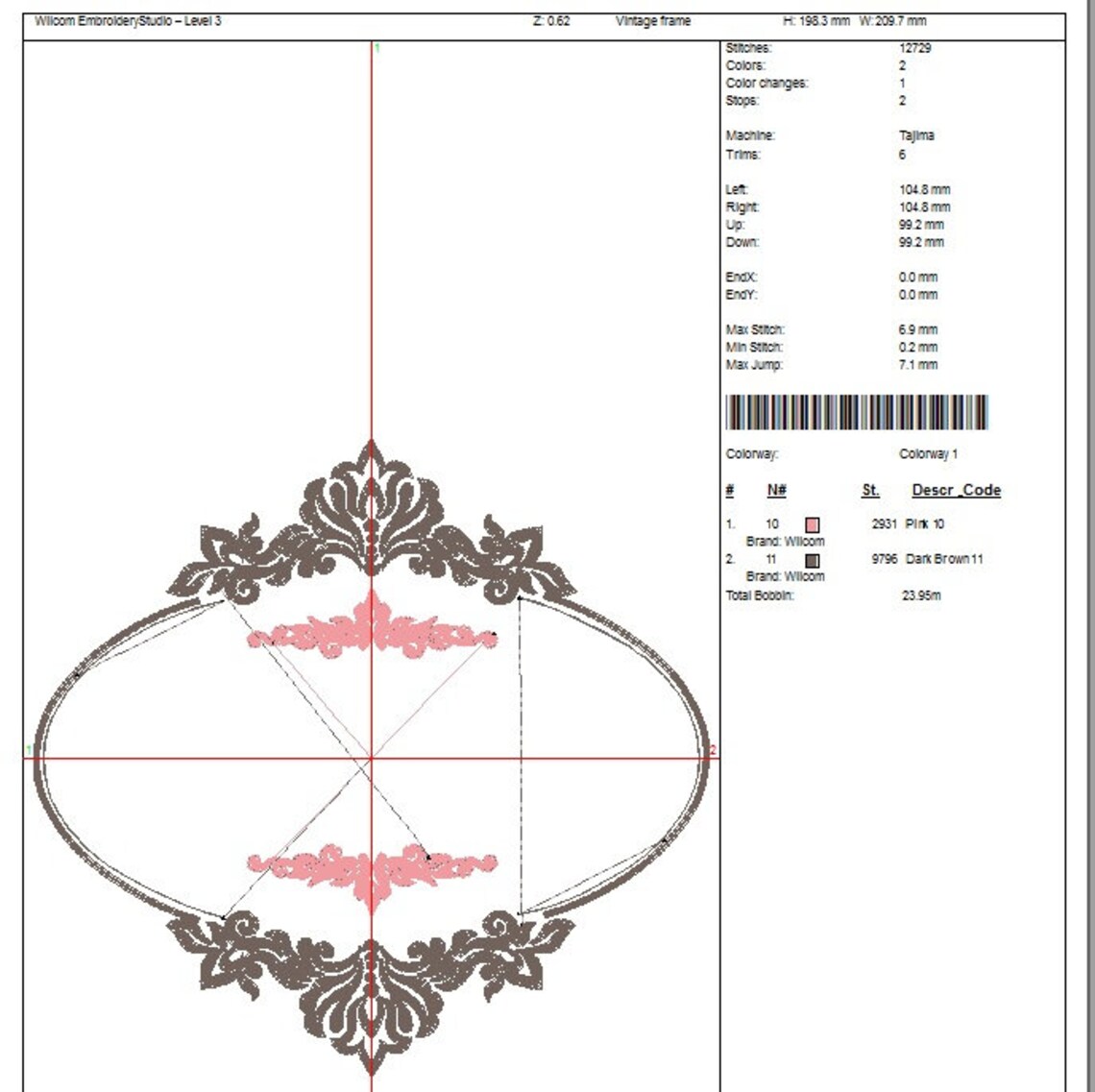 Floral Vintage Frame Machine Embroidery Design | Etsy