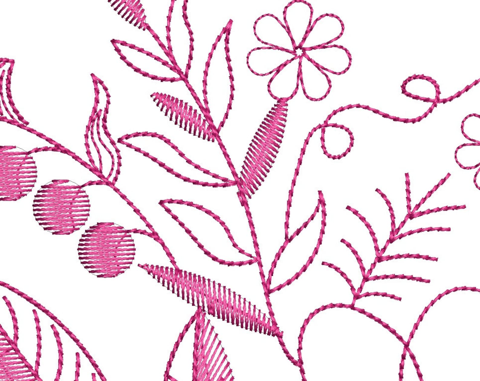 Bouquet of Flowers Machine Embroidery Design | Etsy