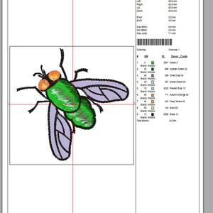 Realistic Green Fly Machine Embroidery Designs INSTANT DOWNLOAD - Etsy