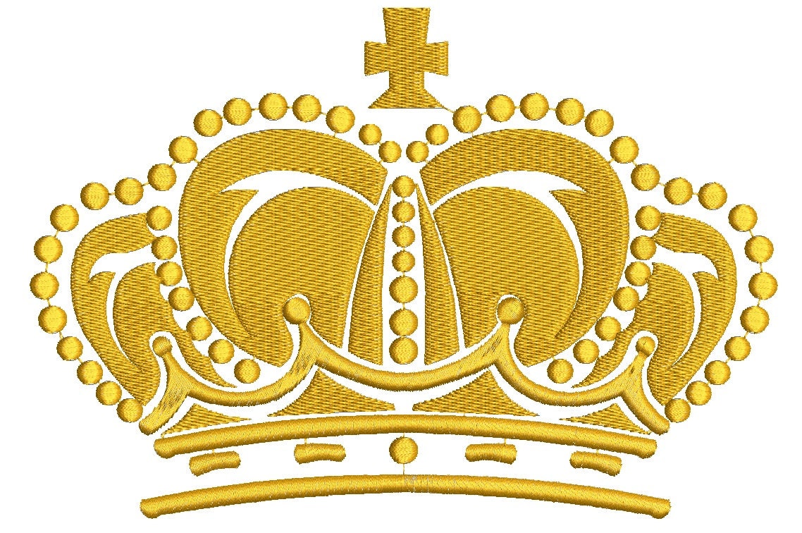 Crown embroidery design design tested | Etsy