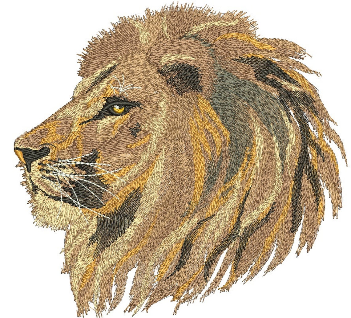 Lion Machine Embroidery Design attention High Density and | Etsy