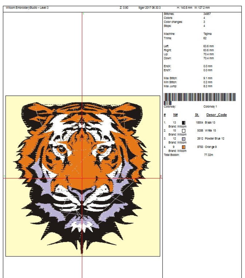 Tiger Machine Embroidery Design Tested - Etsy