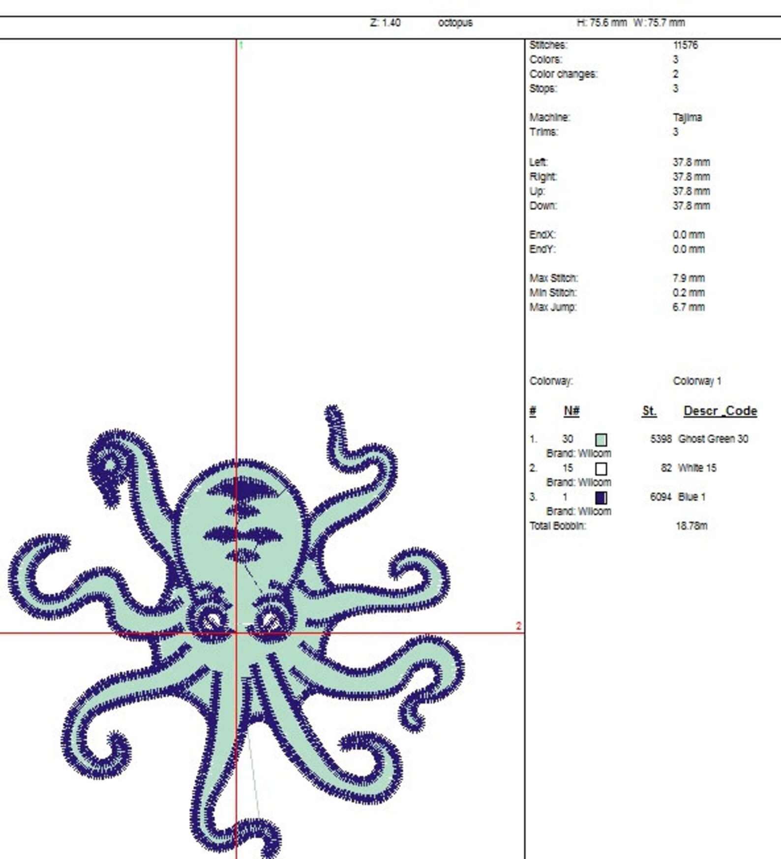 Octopus Machine Embroidery Design - Etsy
