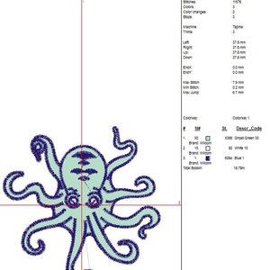 Octopus Machine Embroidery Design - Etsy