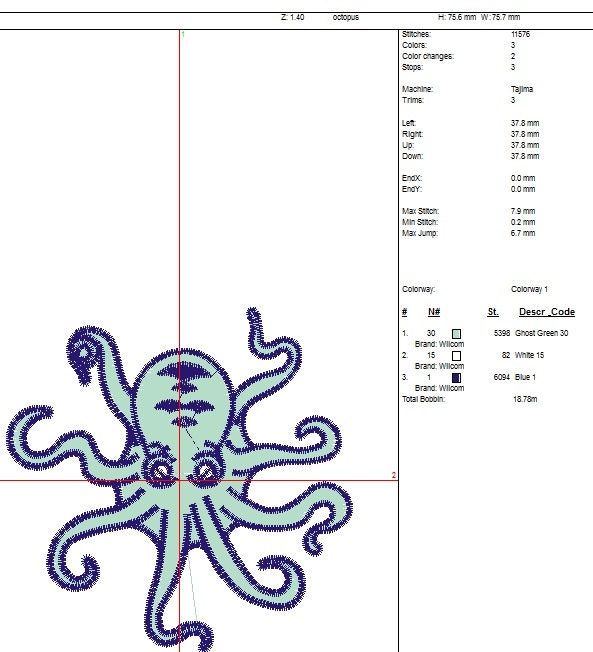 Octopus Machine Embroidery Design - Etsy