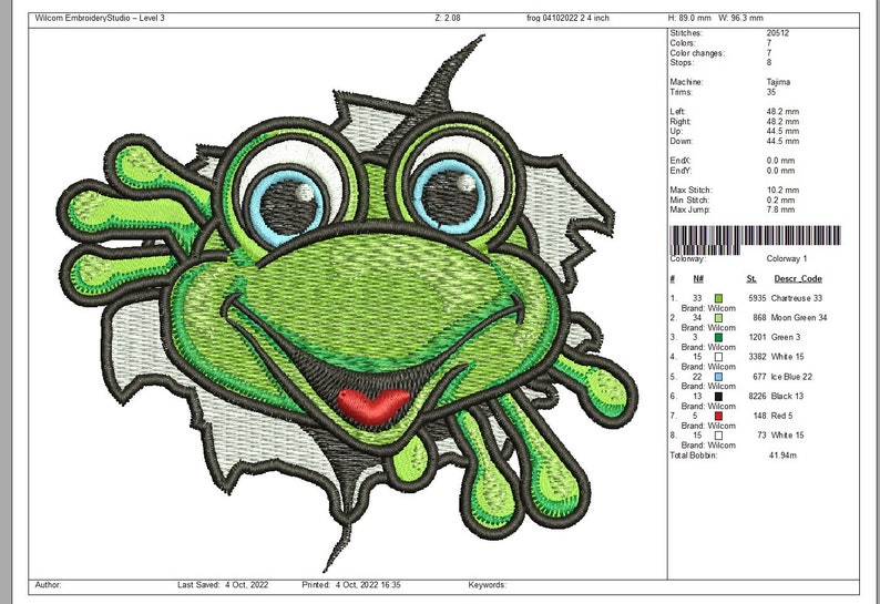 Cute Frog Machine Embroidery Design Tested - Etsy