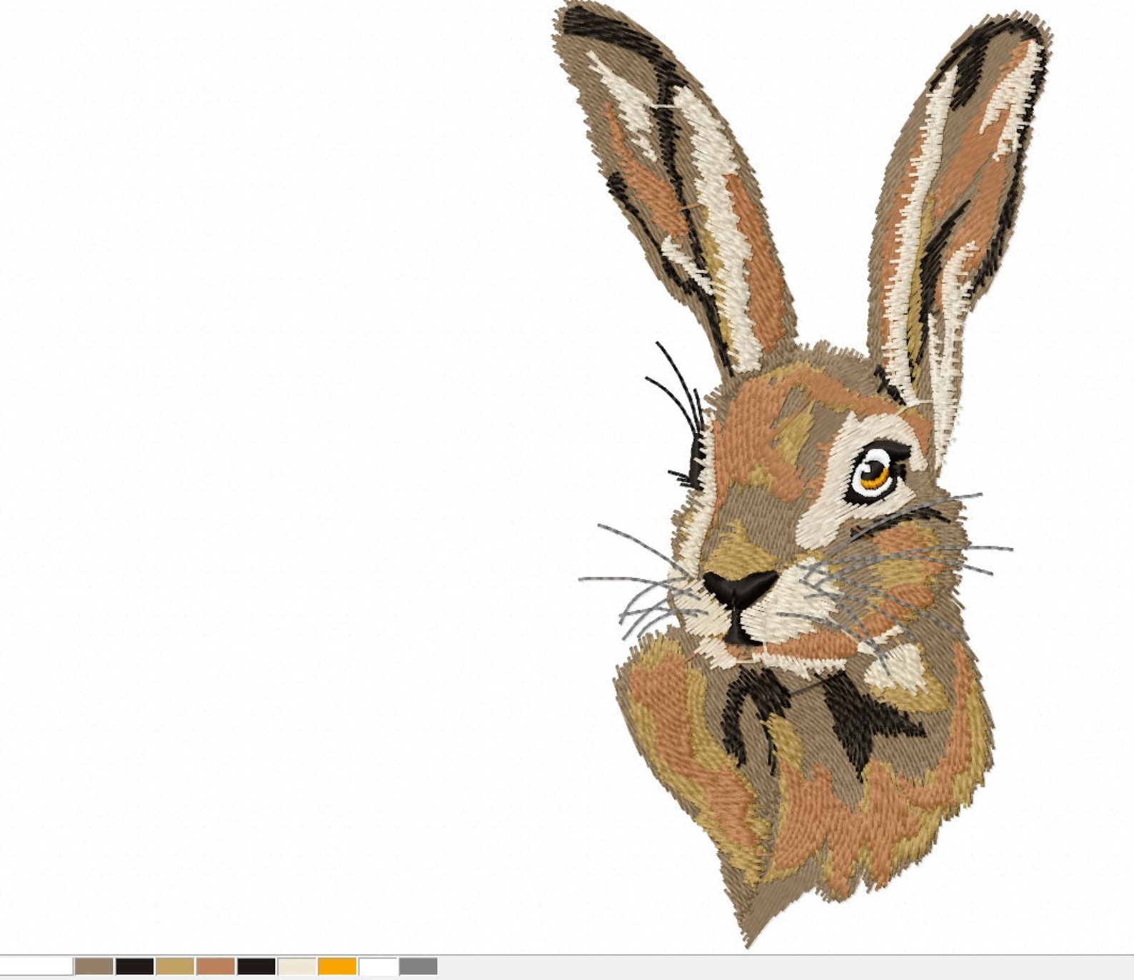 Brown Rabbit Wild Hare Machine Embroidery Design Tested - Etsy