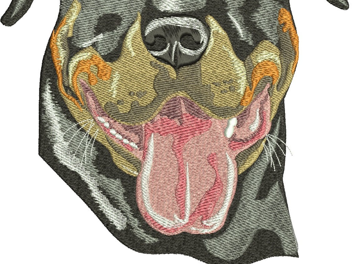 Rottweiler Machine Embroidery Design - Etsy