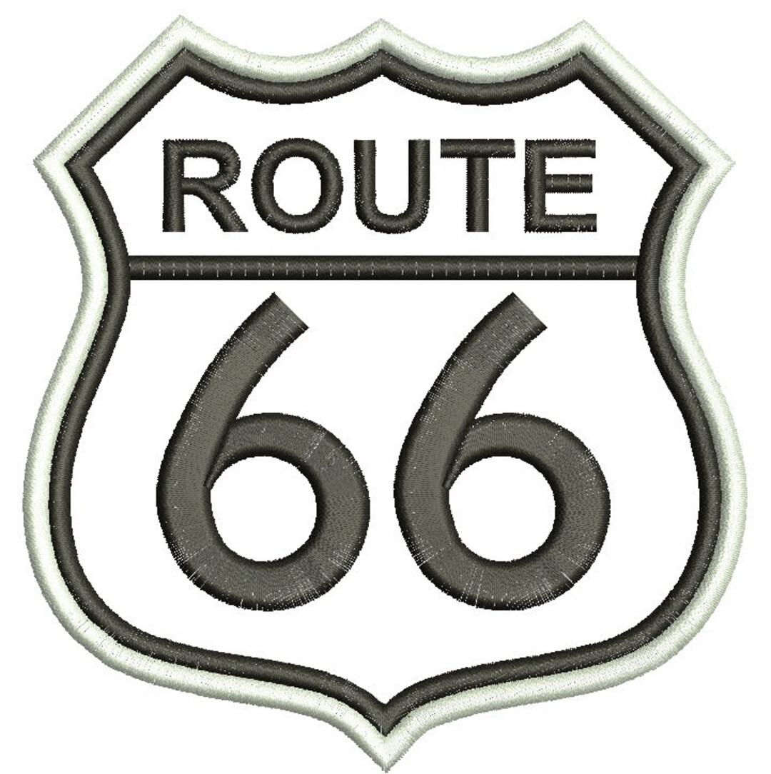 Route 66 Machine Embroidery Design - Etsy