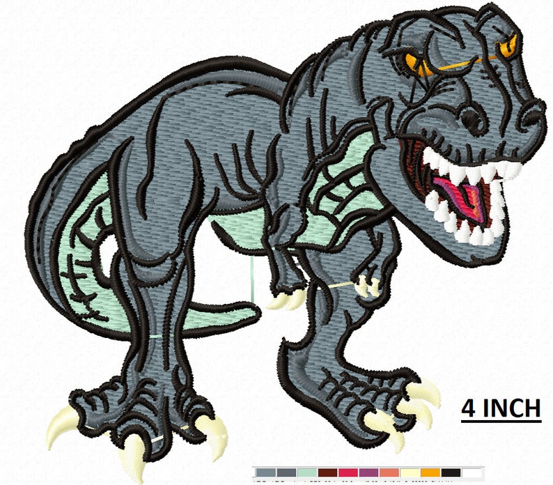 T Rex Dinosaur Tyrannosaurus Machine Embroidery Designs - Etsy