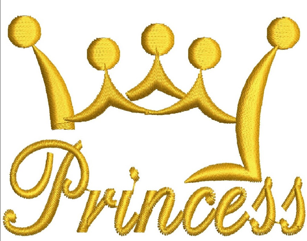 Princess Crown Machine Embroidery Design Instantly Download - Etsy