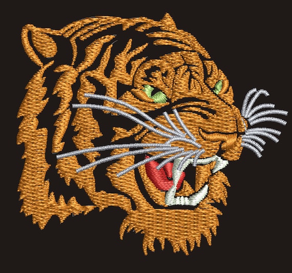 Tiger Machine Embroidery Design Tested - Etsy