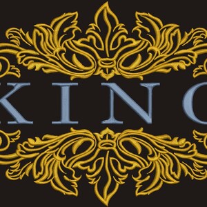 King Machine Embroidery Design Instantly Download - Etsy