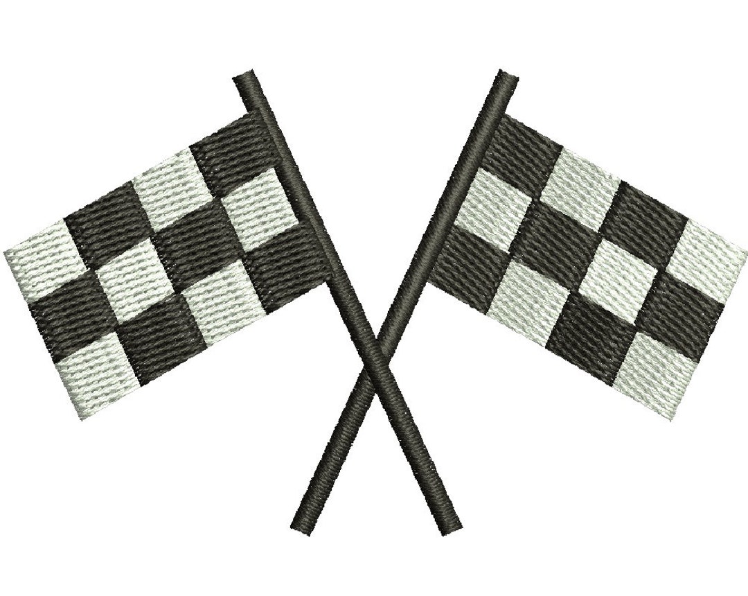 Racing Flag Machine Embroidery Designs - Etsy
