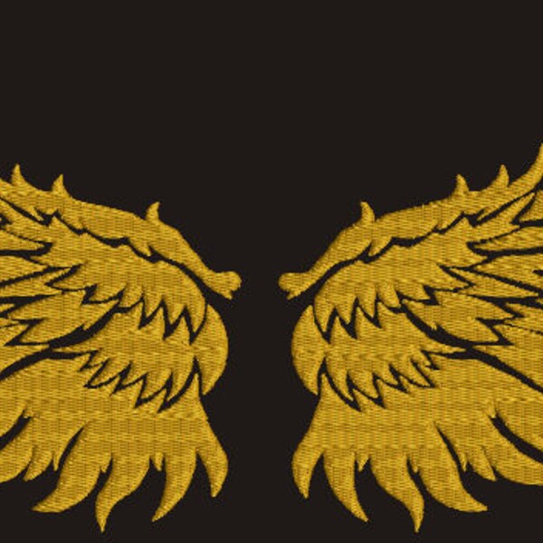 Large Angel Wings Embroidery Design - Etsy
