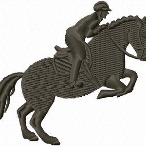 Jumping Horse With Rider Machine Embroidery Design - High Density ...