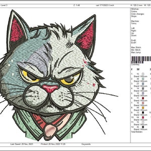 Cat Face Machine Embroidery Designs - Etsy