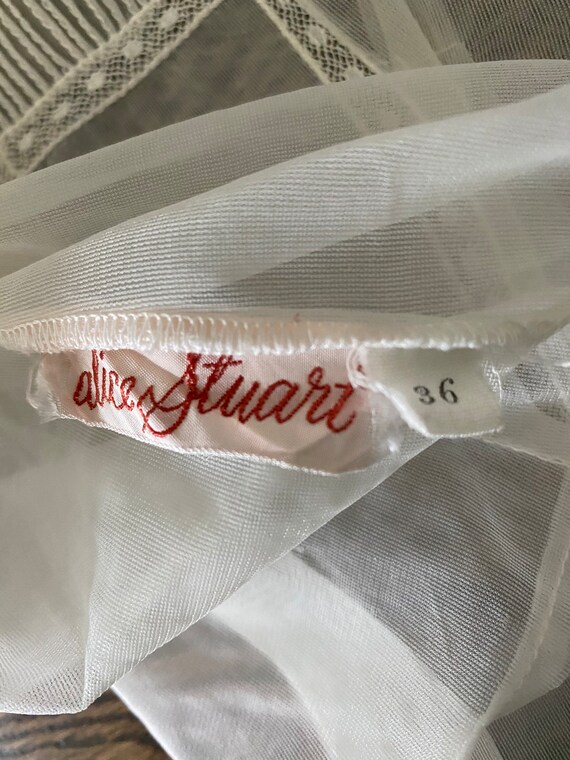 Vintage Alice Stewart Sheer Chiffon and Lace Blouse - Gem