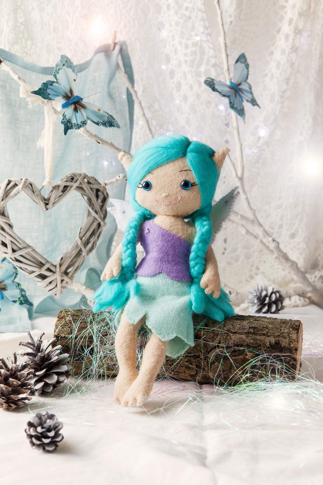 Lilia Fairy Elf Doll Sewing Pattern PDF | Whimsical Felt Elf Doll ...