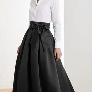 Satin Box Pleat Maxi Skirt, Formal Gown With Pockets, Custom Made - Etsy