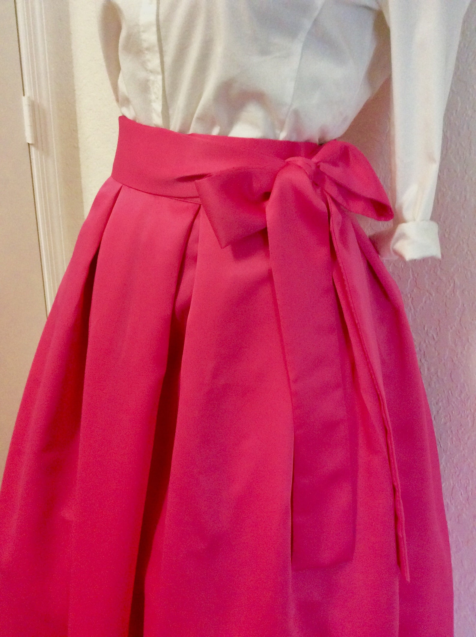 FIT AND FLARE Box Pleats Maxi Skirt. Great for Parties , Wedding , Prom ...