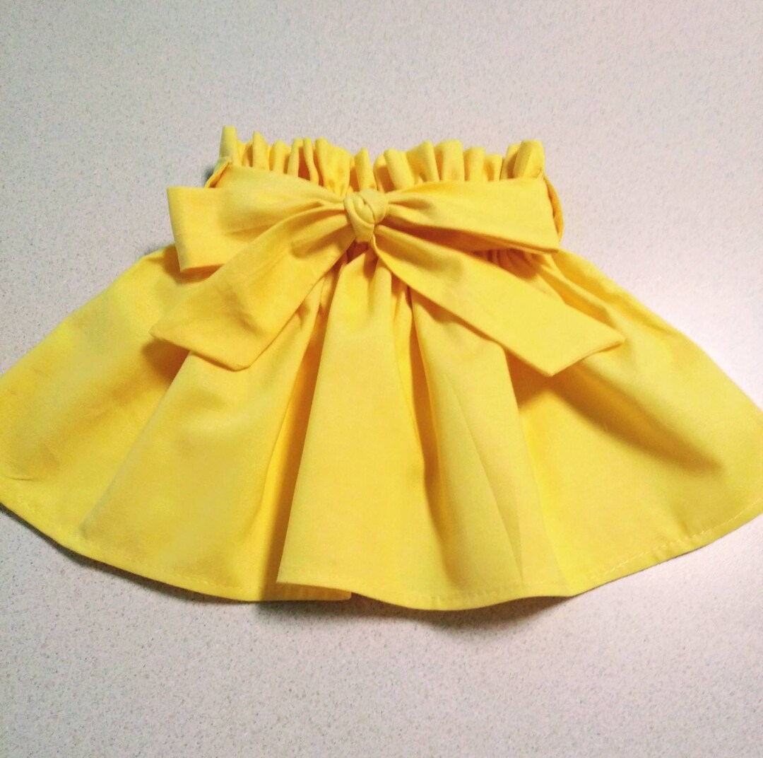 BEAUTIFUL Ruffled Top KIDS SKIRT, Yellow Ruffled Top Waistband Skirt ...