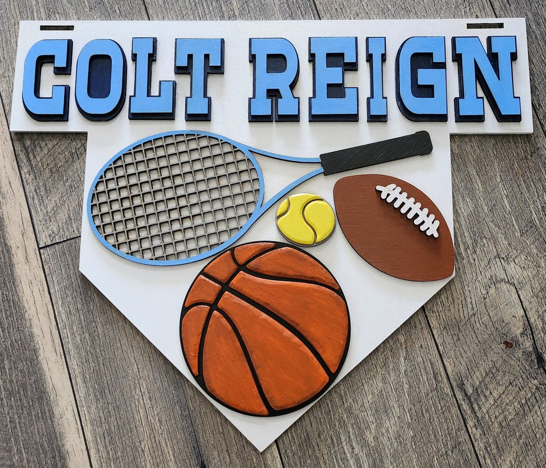 Sports Nursery Wall Decor Hospital Door Hanger Baby Name Sign ...