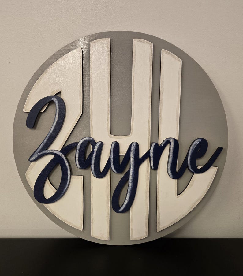 Monogram Nursery Wall Decor Hospital Door Hanger Baby Name Sign - Etsy