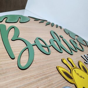 Safari Nursery Decor: Personalized Baby Name Sign, Hand-painted 15-inch ...