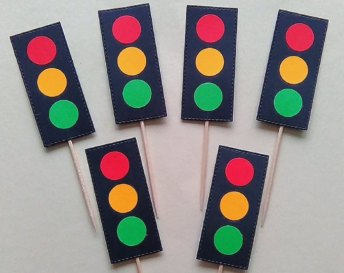 Traffic Lights Cake Toppers, Transport Theme Cake Toppers, Transport ...