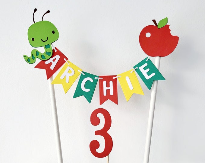 Caterpillar Cake Topper, Personalised Caterpillar Cake Bunting ...