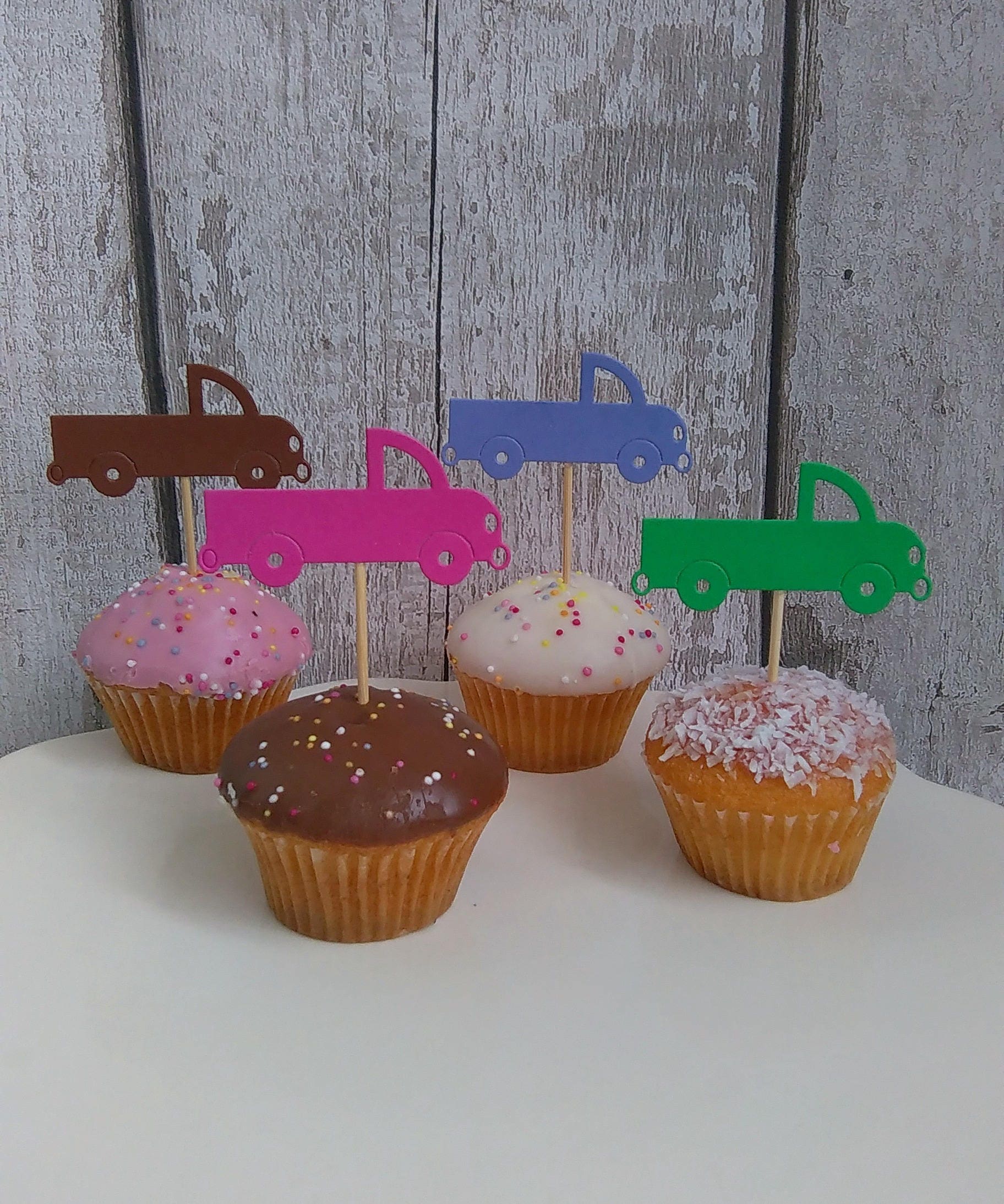 Car Cake Toppers Car Cupcake Picks Lorry Cup Cake Toppers - Etsy