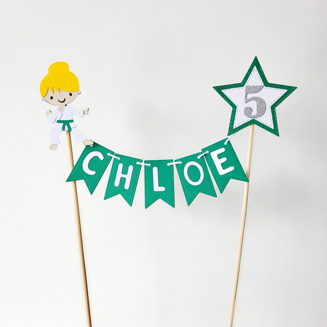 Karate Cake Topper, Judo Cake Topper, Personalised Karate Judo Topper ...