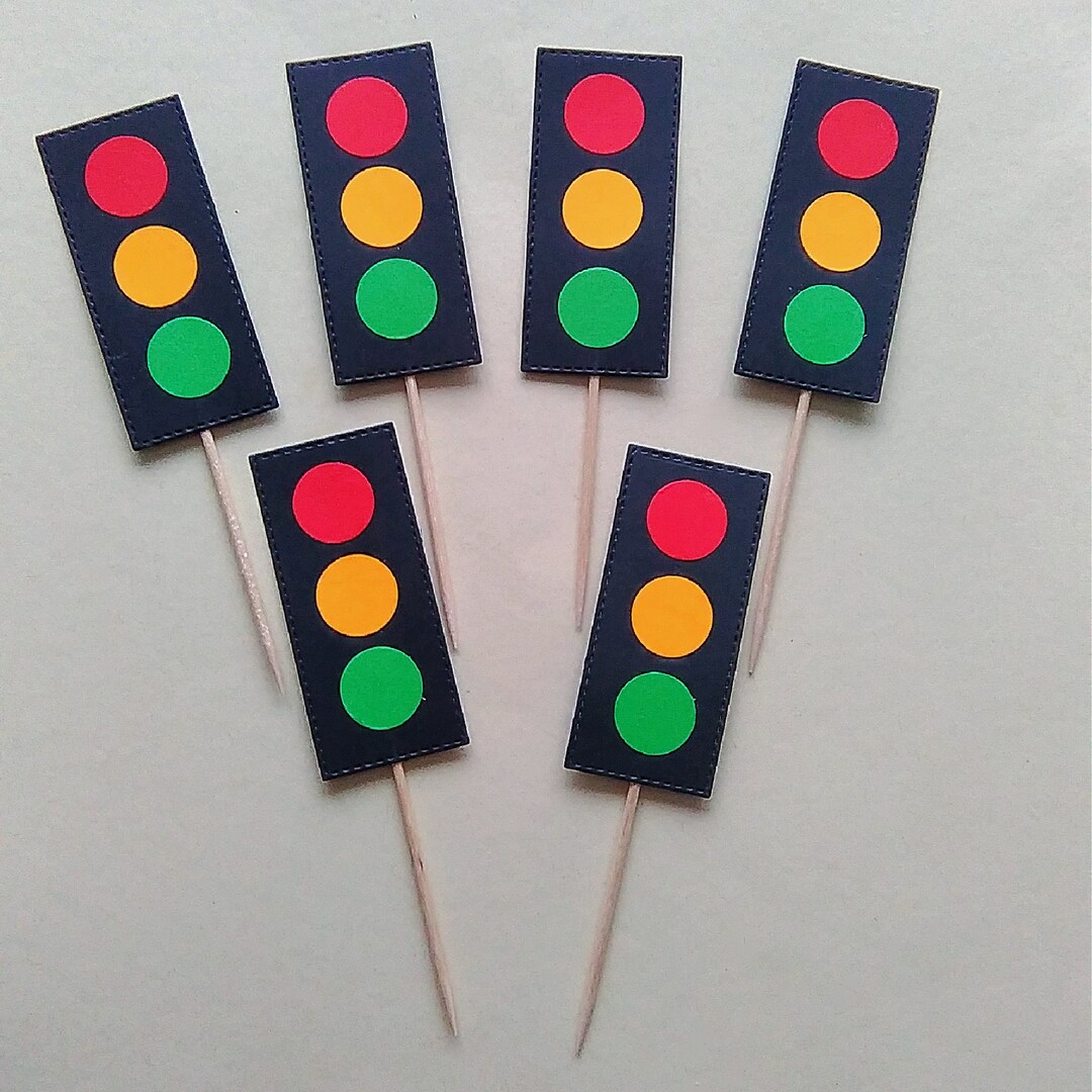 Traffic Lights Cake Toppers, Transport Theme Cake Toppers, Transport ...