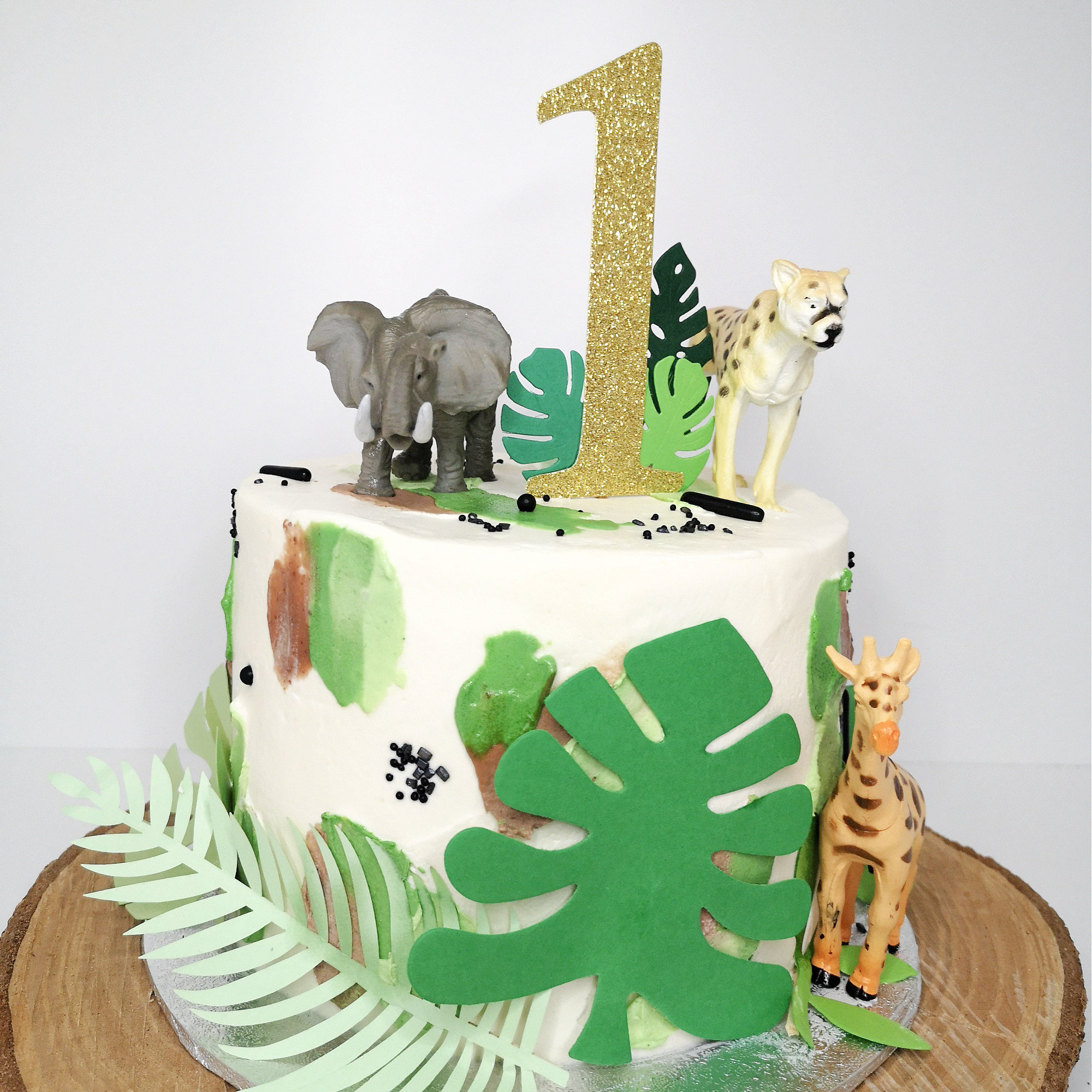 Number One Jungle Cake Topper 1st Birthday Jungle Cake | Etsy