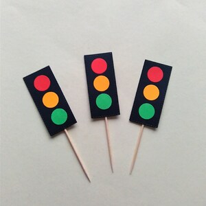 Traffic Lights Cake Toppers, Transport Theme Cake Toppers, Transport ...