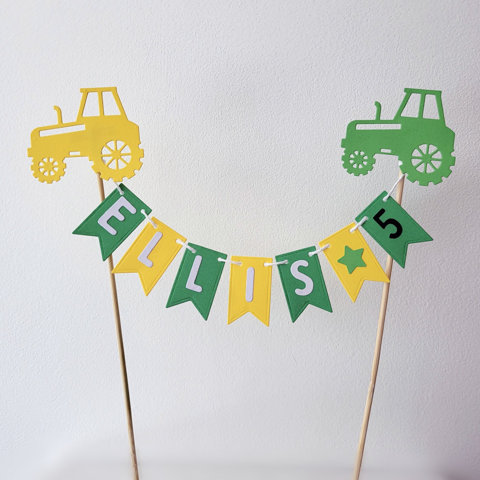 Tractor Cake Topper - Tractor Birthday - Personalised Tractor Cake ...